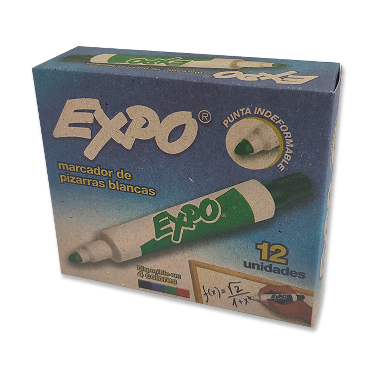 Marcador de Pizarra Expo Color Verde 12 Unidades – Mas Papel