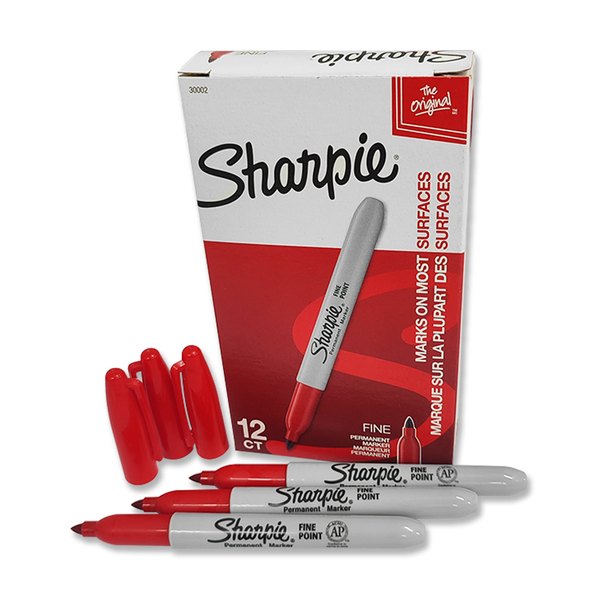 Marcador Permanente Punta Fina Shapie Color Rojo 12 Unidades – Mas Papel