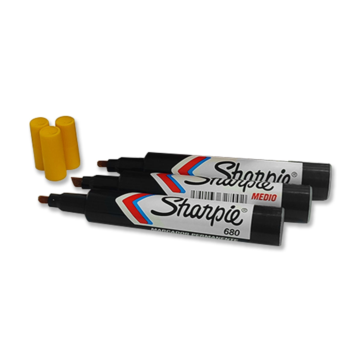 Marcador Permanente Sharpie 680 color Amarillo 12 Unidades – Mas Papel